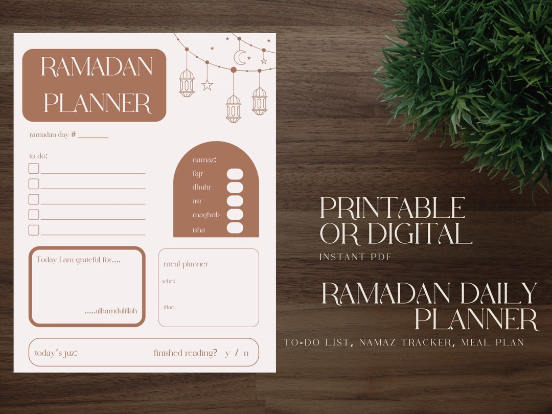 Printable Daily Ramadan Calendar Ramadan Planner With To-do List ...