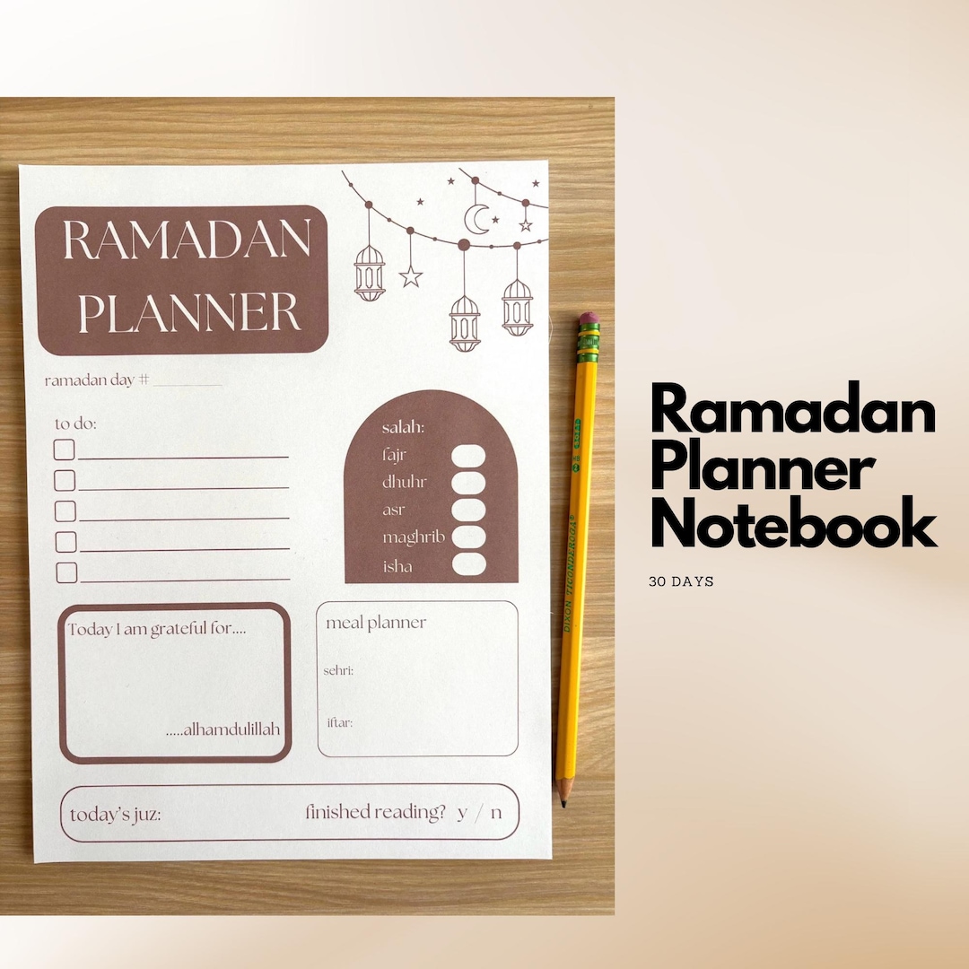 Daily Ramadan Calendar Ramadan Planner With To-do List & Namaz Tracker ...