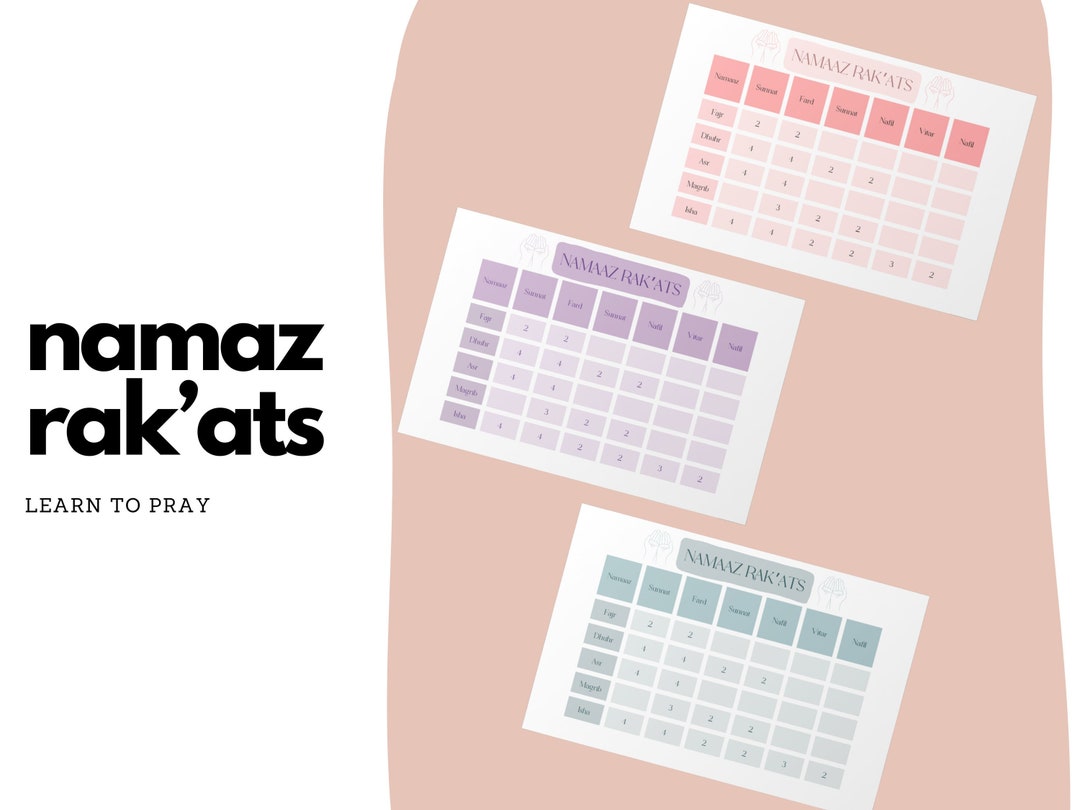 Namaz Rakat Count | Praying for Reverts | Gift for New Muslims | New ...