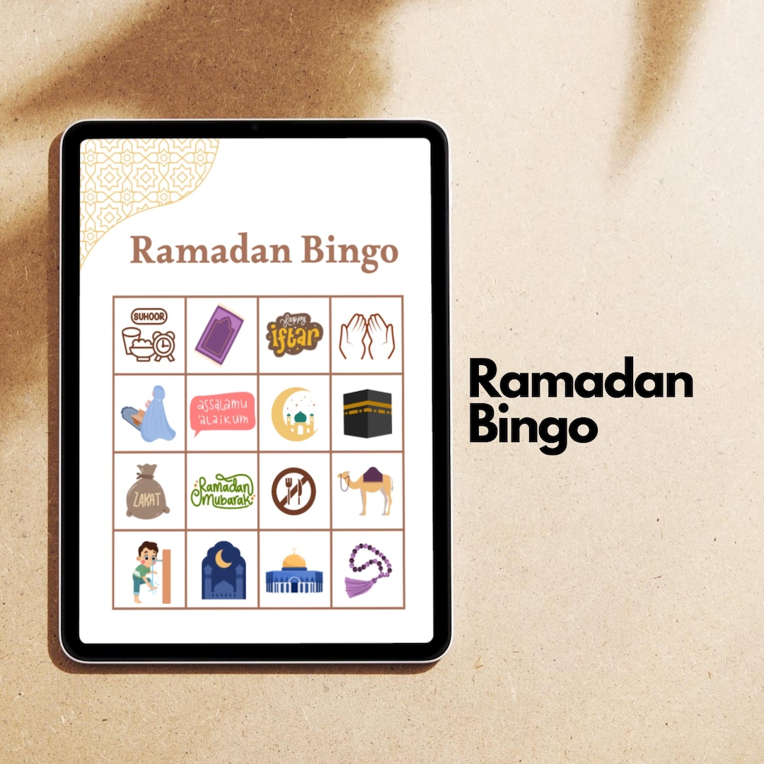 Ramadan Bingo Cards | Islamic Bingo Game for Kids & Adults | Fun Eid ...