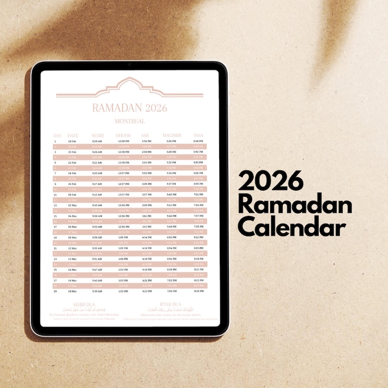 Custom Calendar Ramadan - Etsy