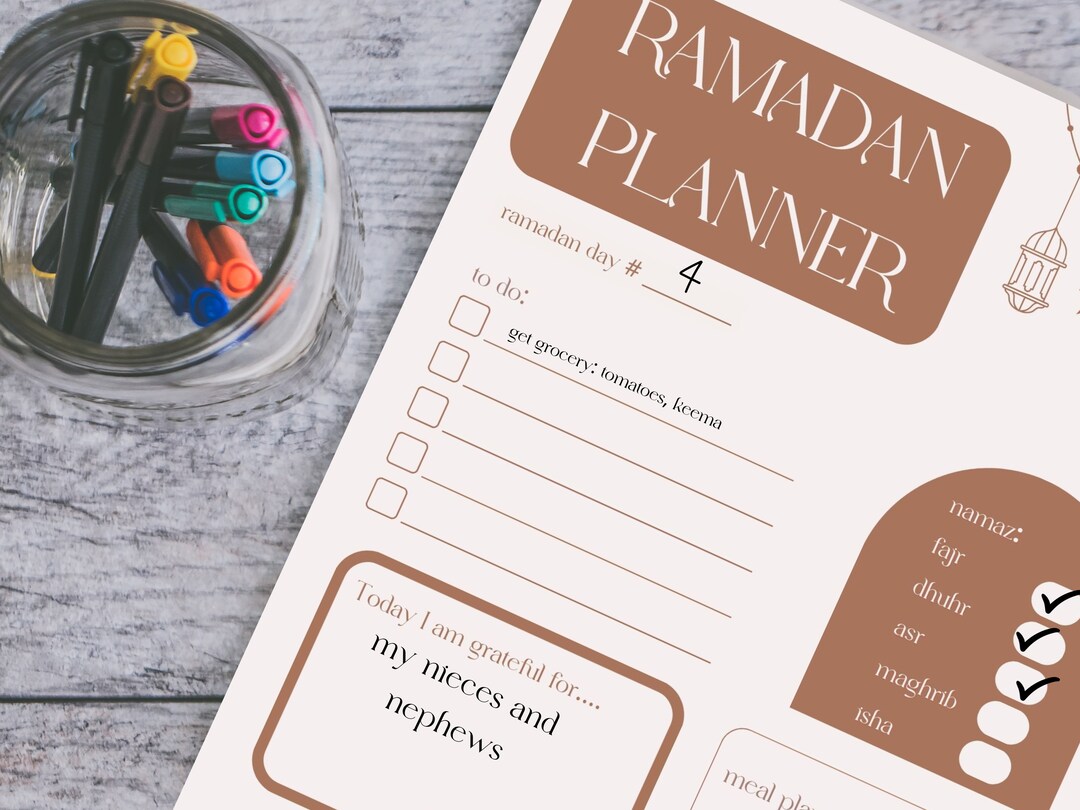 Printable Daily Ramadan Calendar Ramadan Planner With To-do List ...