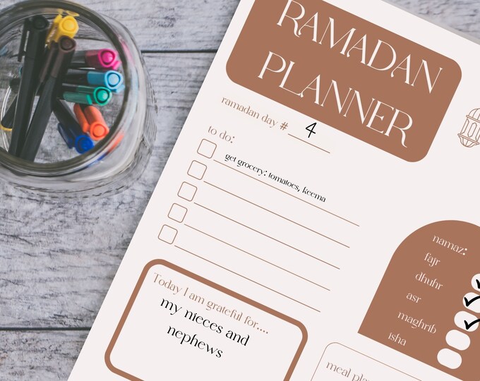 Printable Daily Ramadan Calendar Ramadan Planner With To-do List ...