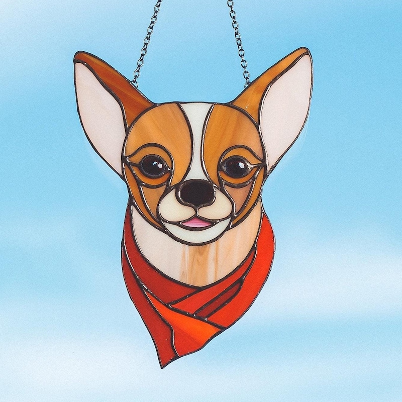 Stained Glass Dog - Etsy