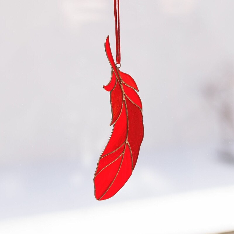 Stained Glass Feather - Etsy