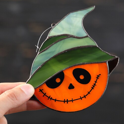 Stained Glass Pumpkin Suncatcher Fall Suncatcher Autumn | Etsy