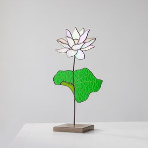Stained Glass Lotus Table Decor for Living Room Arrangement for Table ...