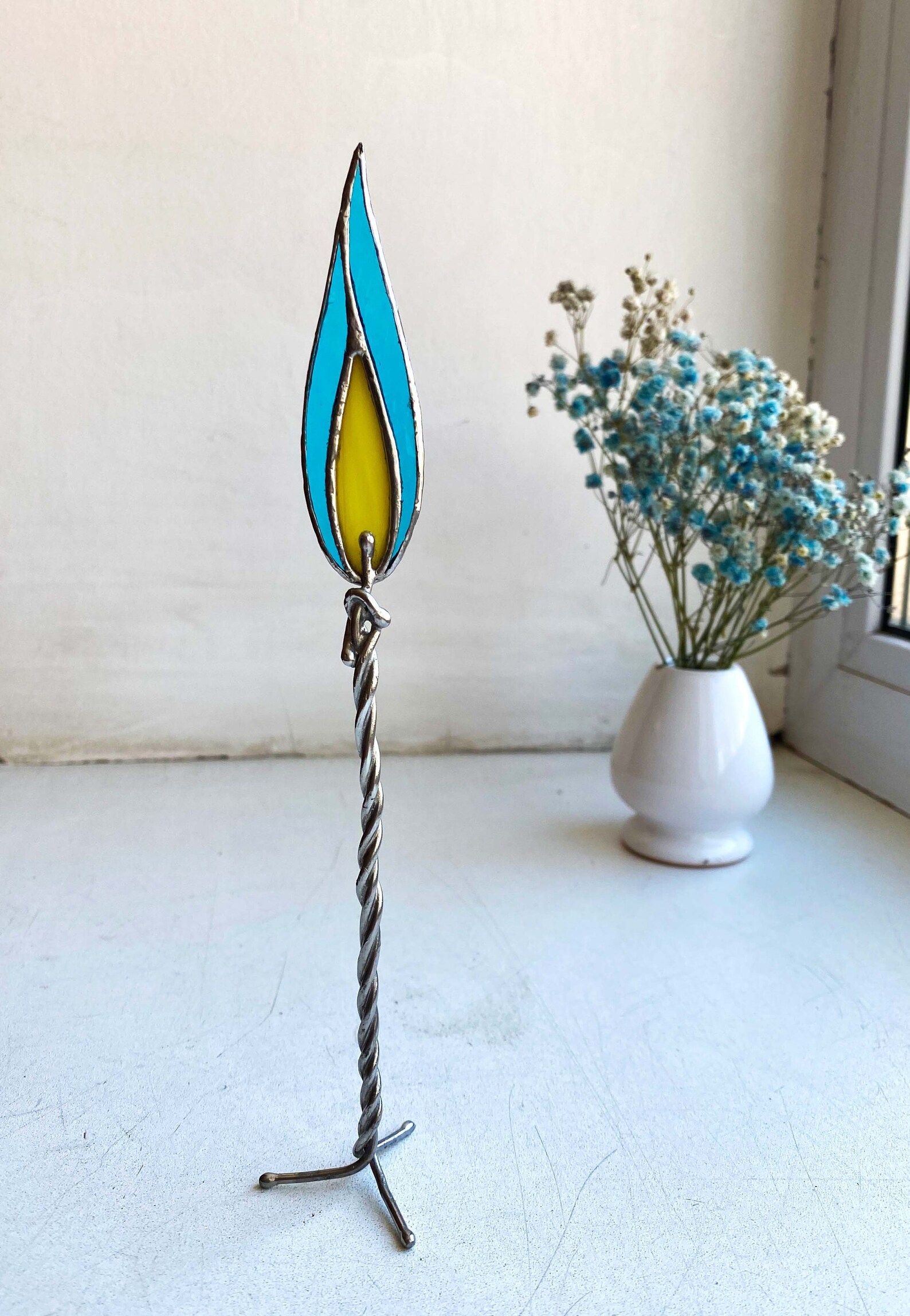 Stained Glass Candle Slava Ukraine Geroyam Slava - Etsy