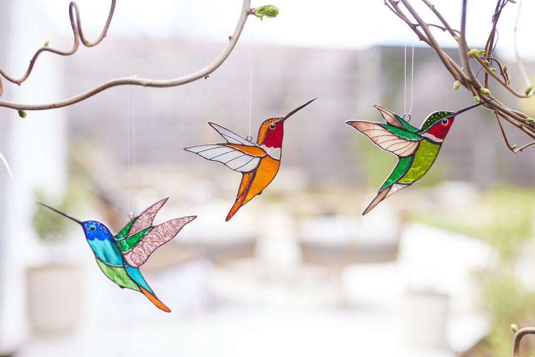 Hummingbird Suncatcher Window Hangings Set of 3 Hummingbirds - Etsy Canada