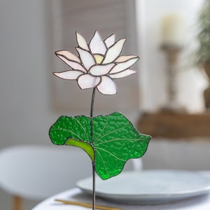 Stained Glass Lotus Table Decor for Living Room Arrangement for Table ...