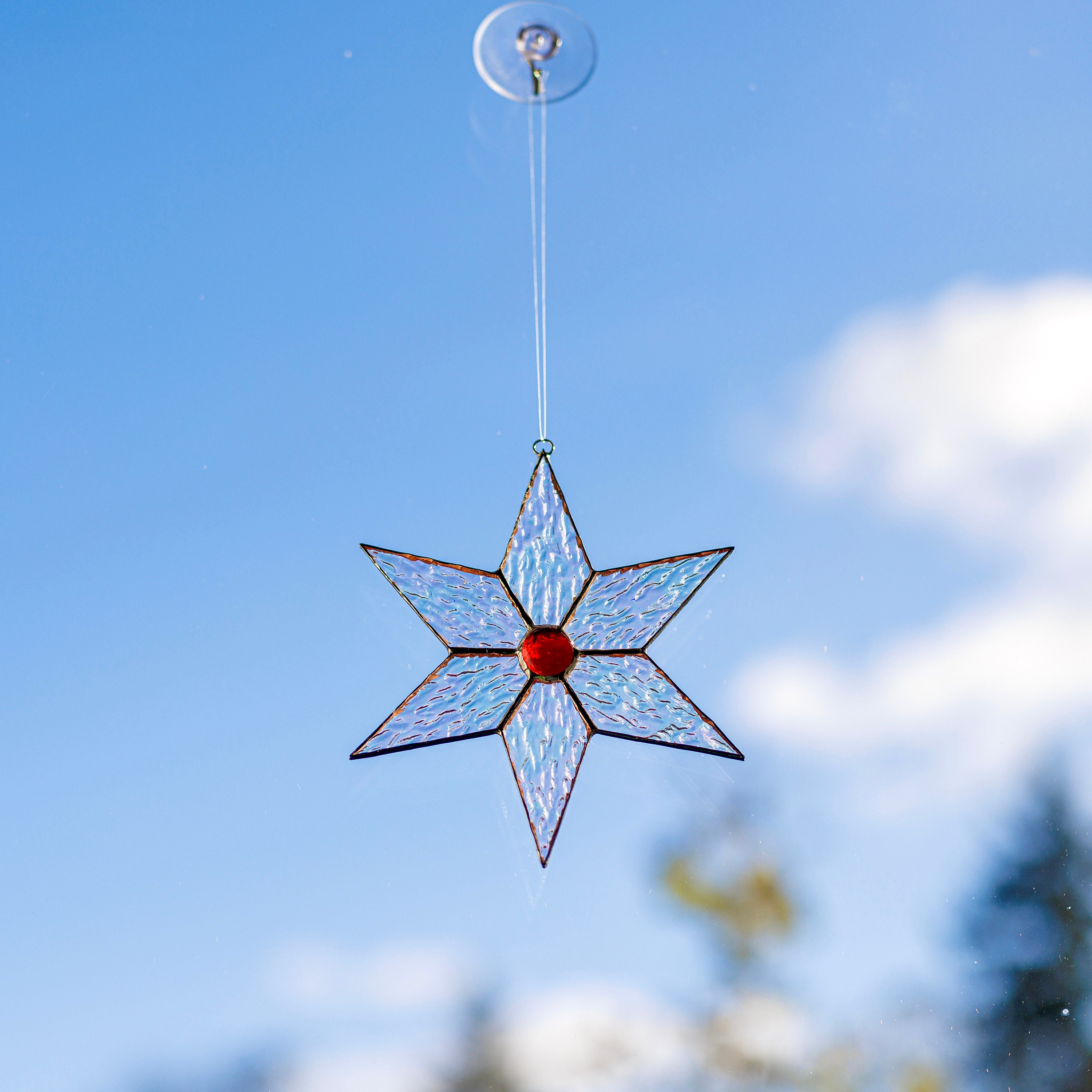 Christmas Star Stained Glass Christmas Decoration Christmas - Etsy