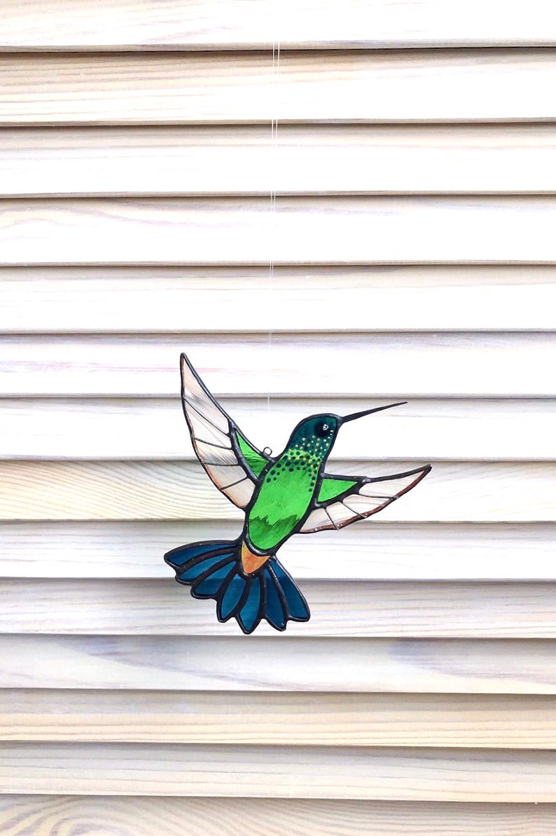 ONE hummingbird/ SET of two hammingbirds window hanging | Etsy