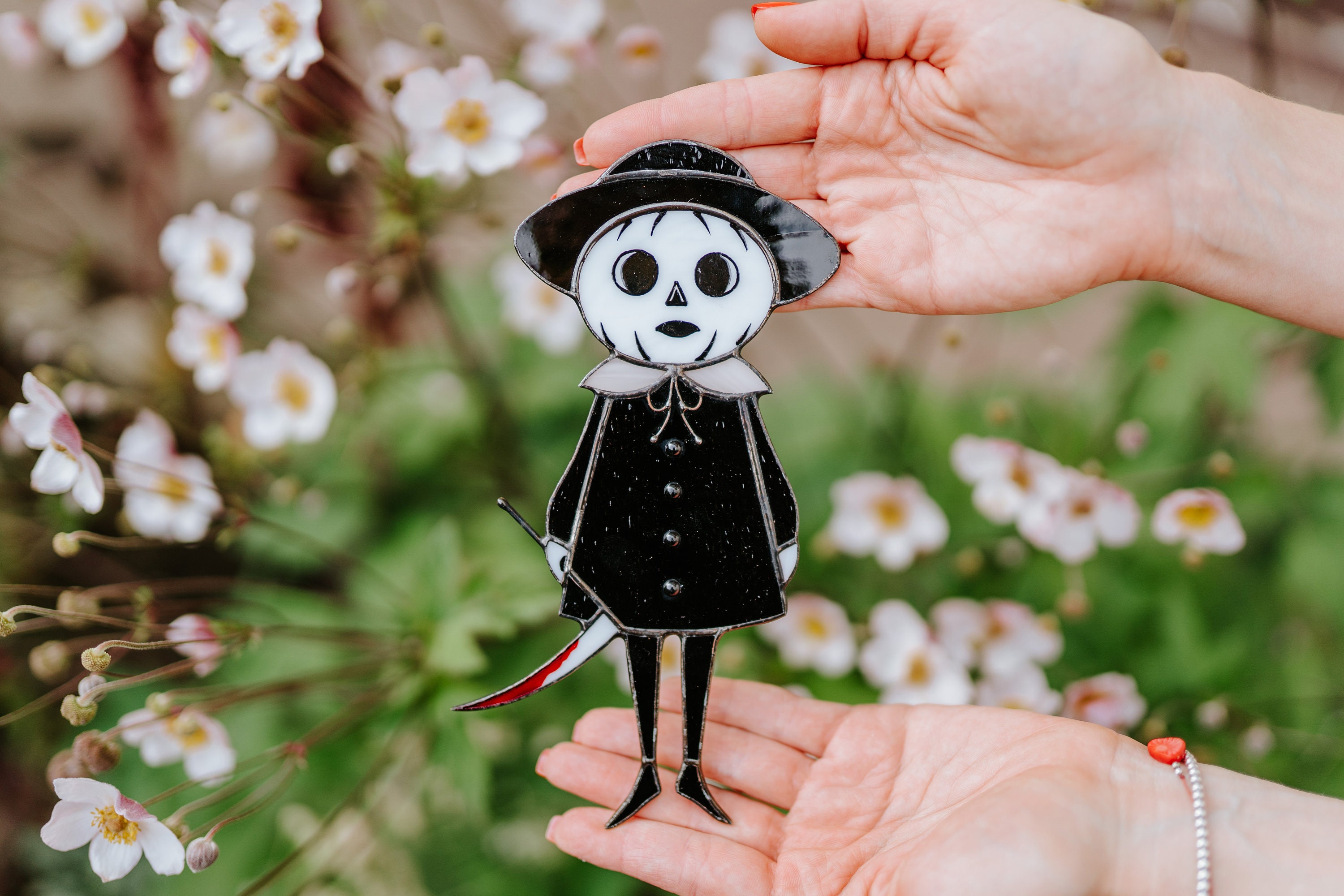 Spooky Stained Glass Halloween Decor Window Hangings Stained - Etsy