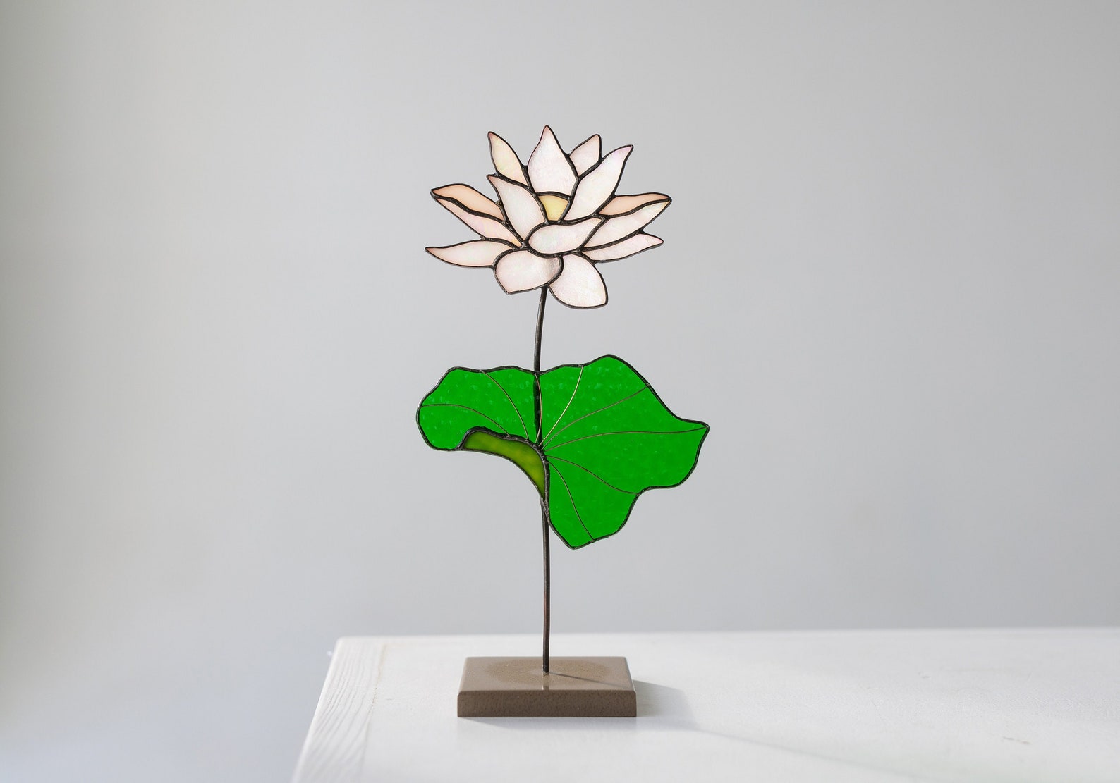 Stained Glass Lotus Table Decor for Living Room Arrangement - Etsy