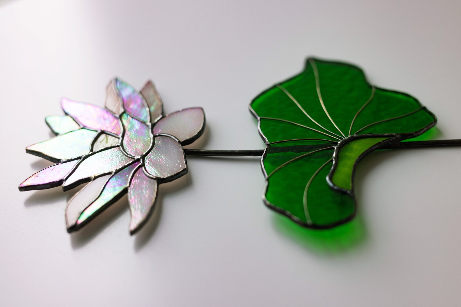 Stained Glass Lotus Table Decor for Living Room Arrangement - Etsy