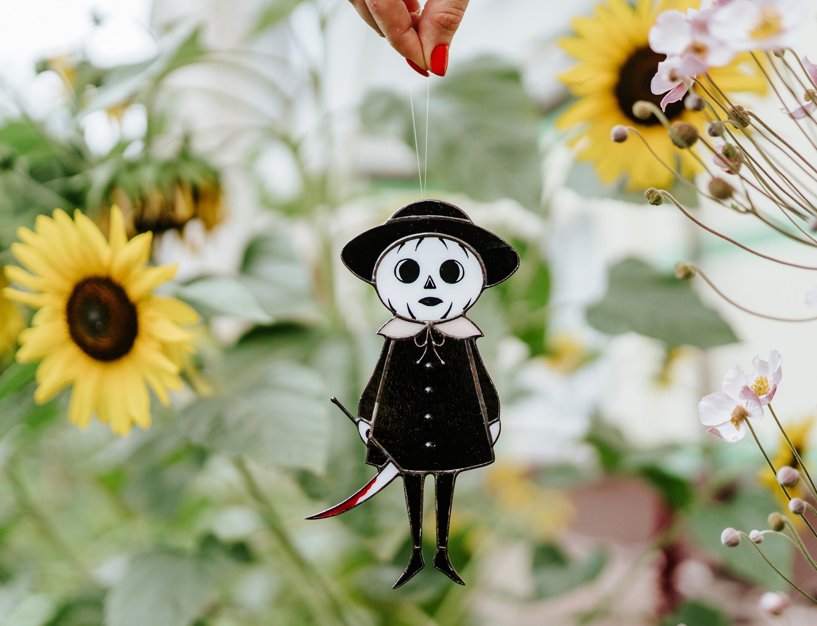 Spooky Stained Glass Halloween Decor Window Hangings Stained - Etsy