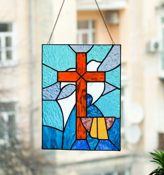 Stained Glass Window Cross