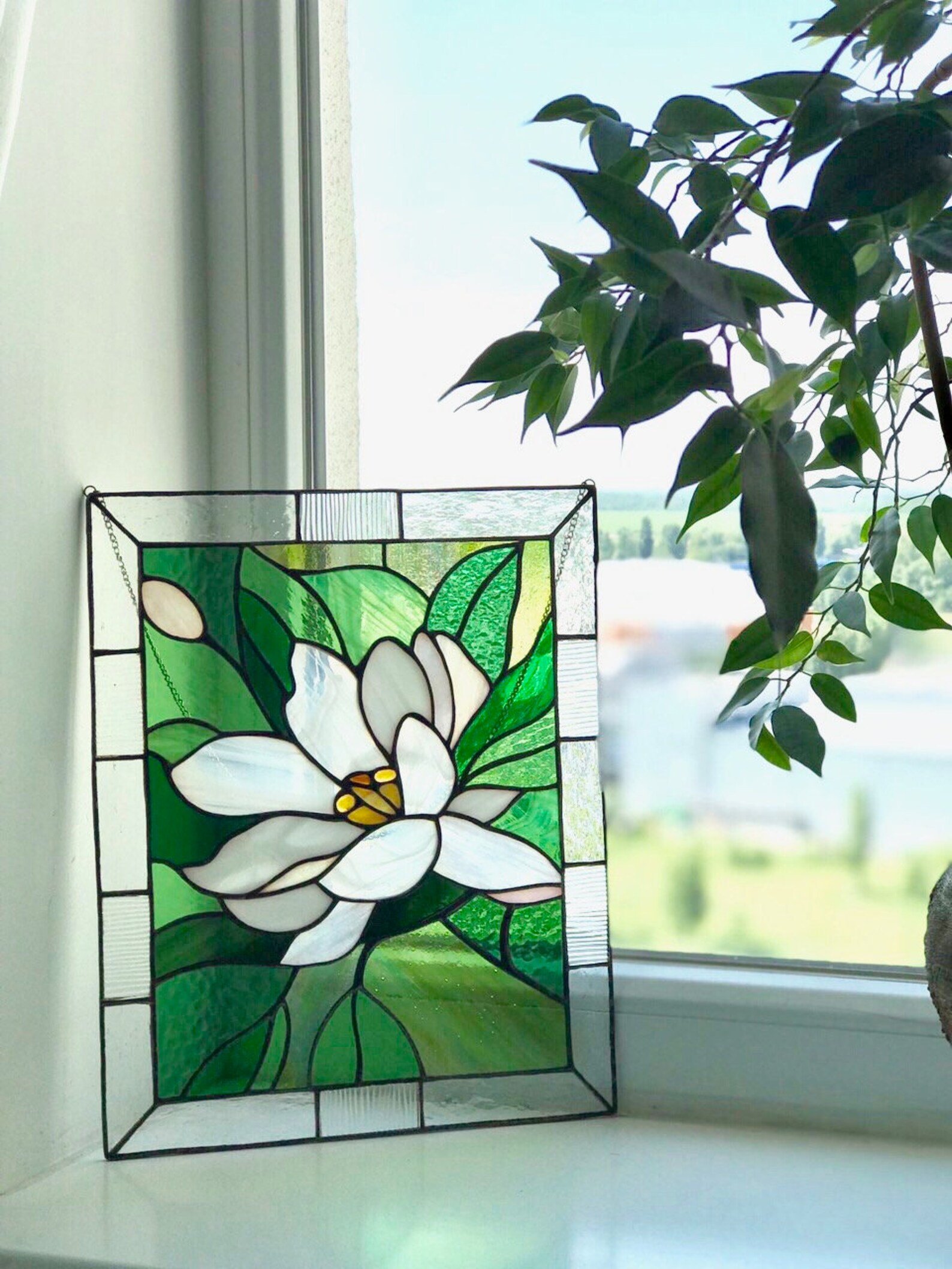 Lotus Stained Glass Window Hangings Mom Gift Custom Stained - Etsy Canada