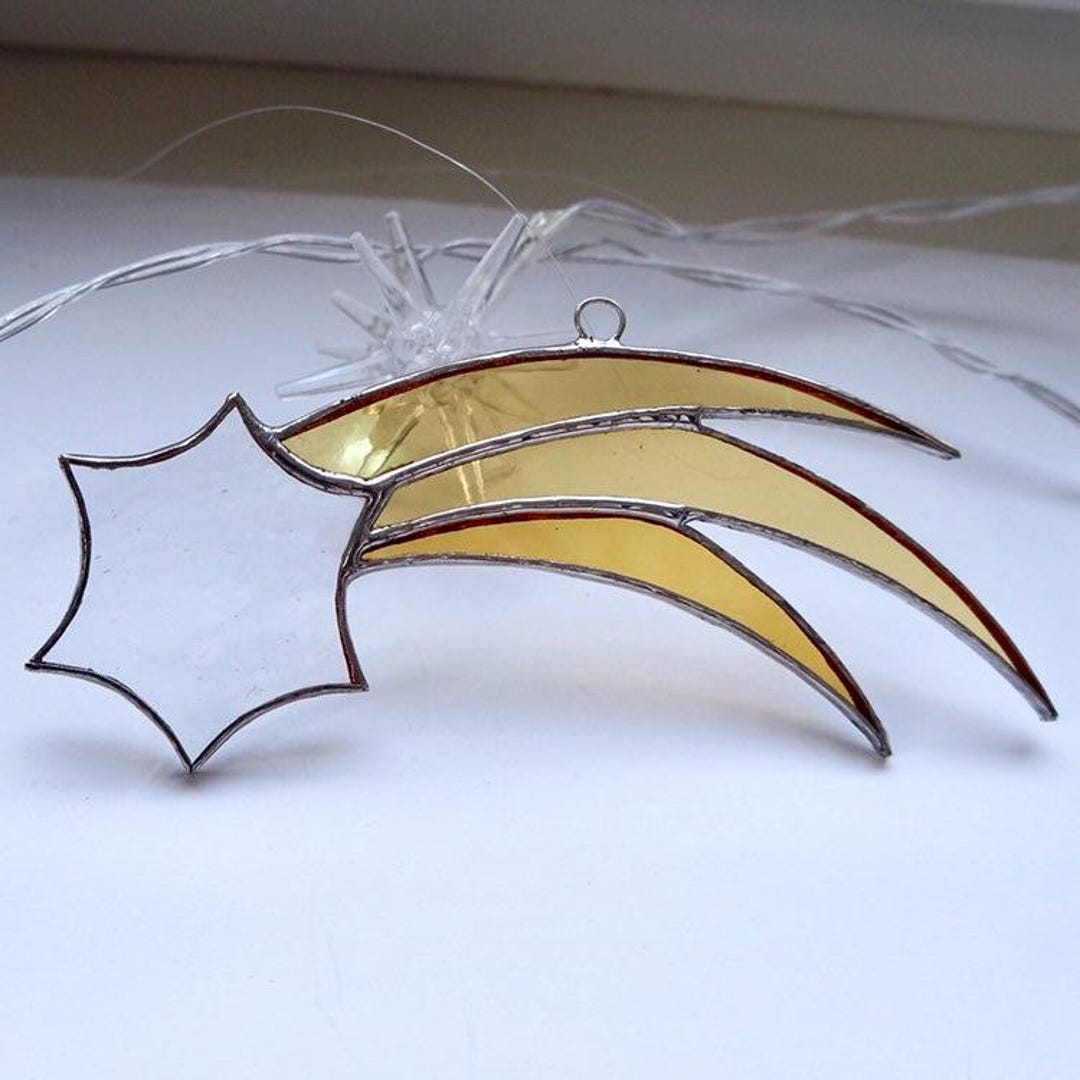 Christmas Star Suncatcher Window Hanging Custom Stained Glass Decor - Etsy