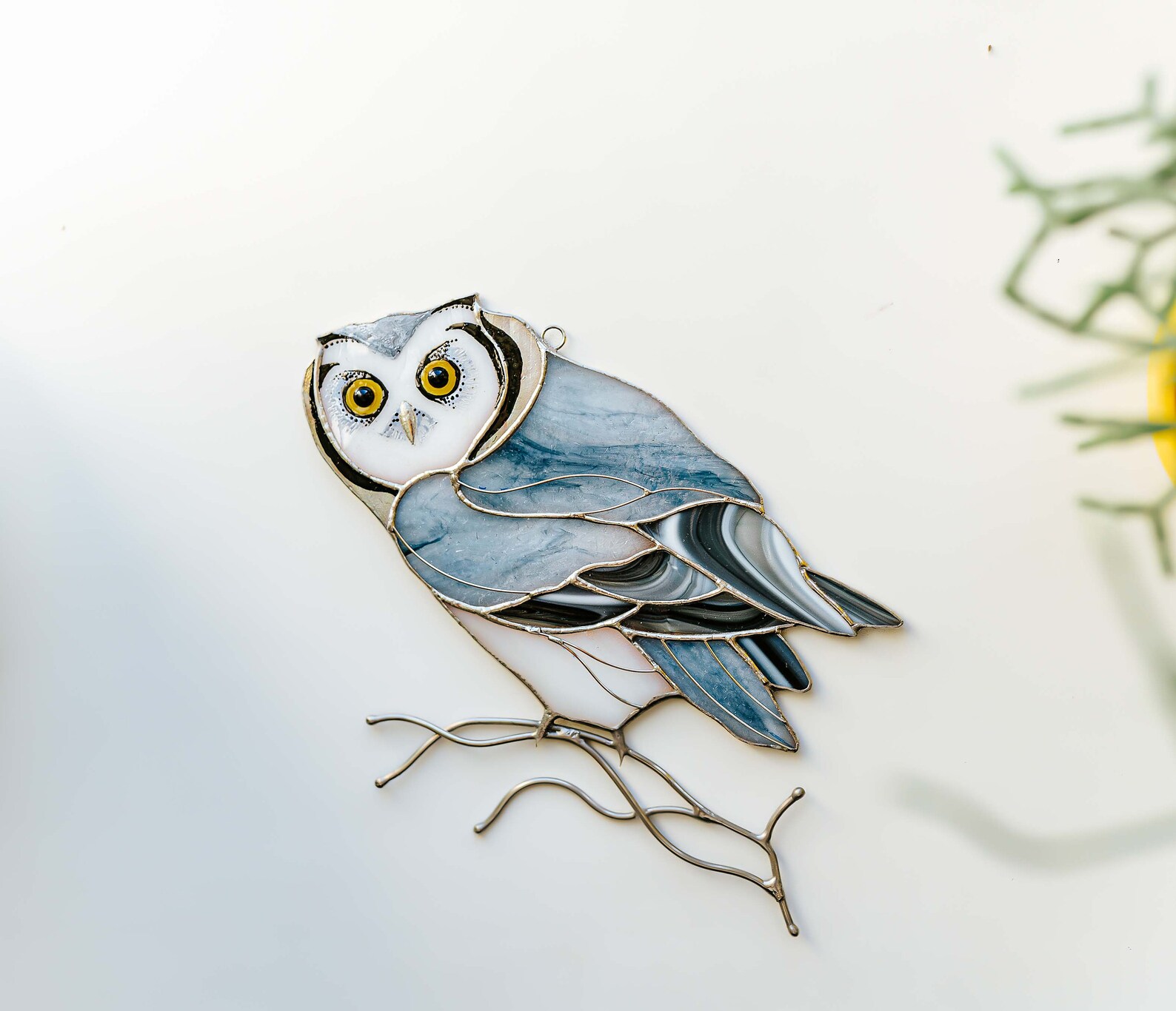 Owl Suncatcher Stained Glass Window Hangings Stained Glass - Etsy