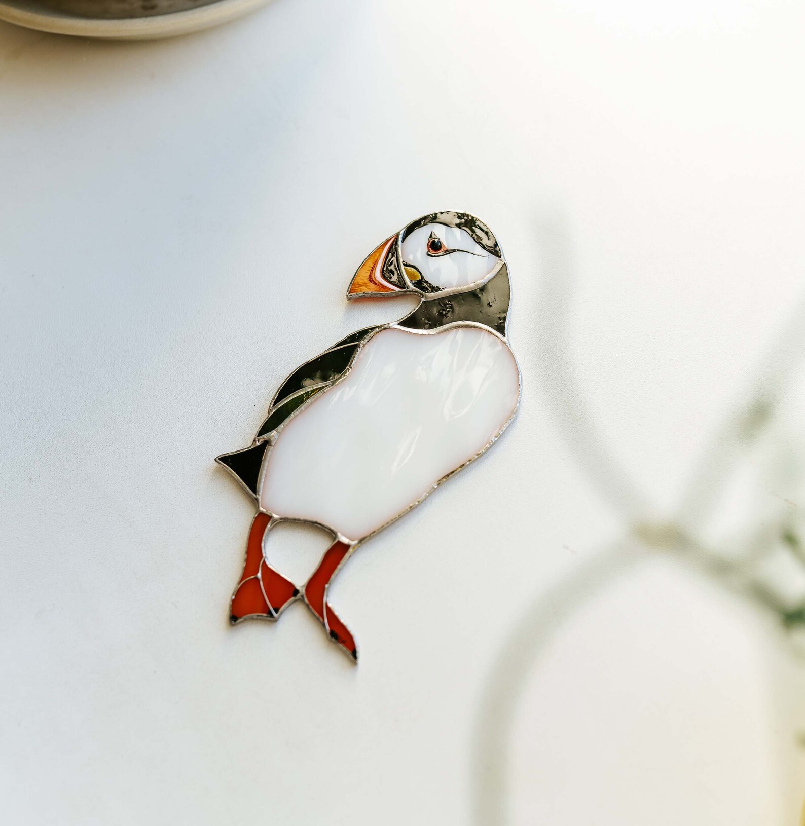 Suncatcher Stained Glass Atlantic Puffin Bird Window Hangings - Etsy