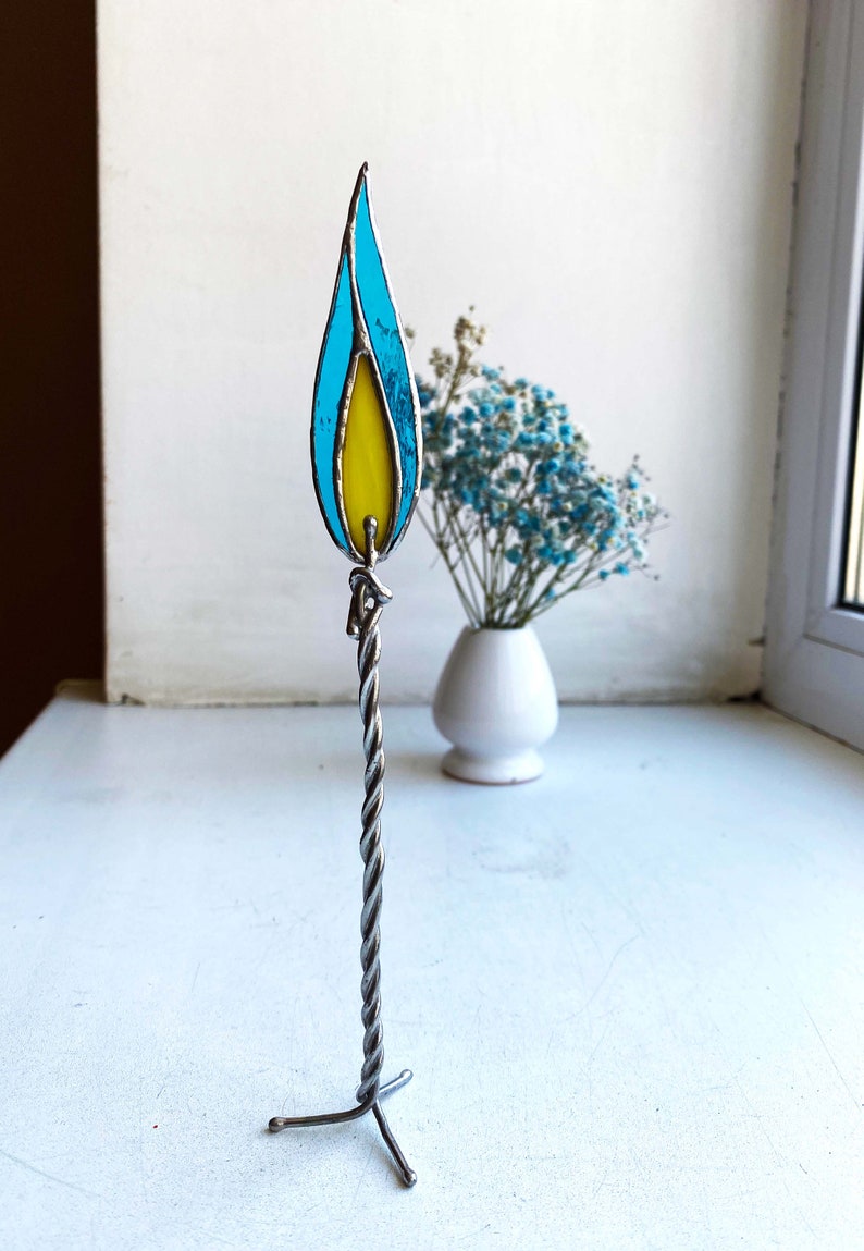 Stained Glass Candle Slava Ukraine Geroyam Slava - Etsy