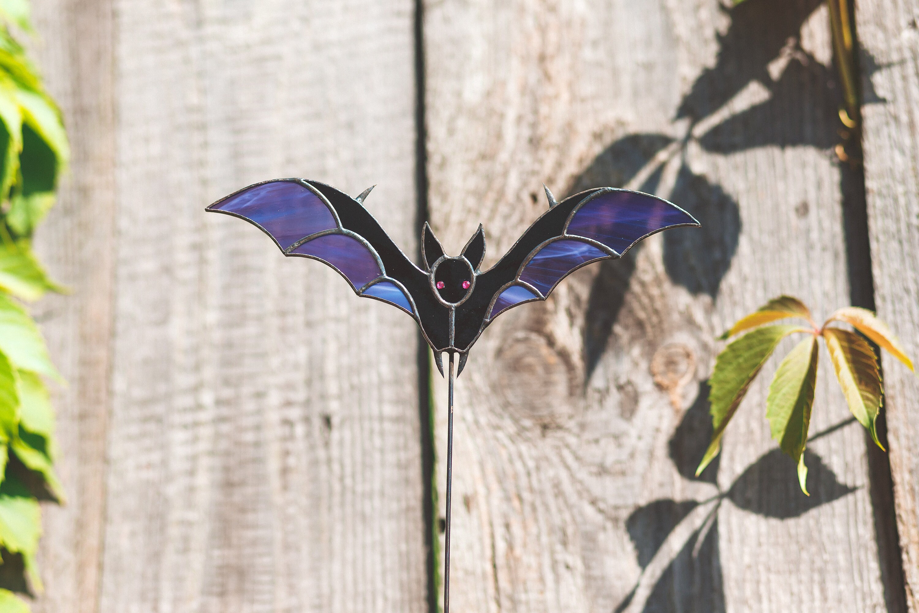 Halloween Bat Stained Glass Suncatcher Stained Glass Bat Glass | Etsy