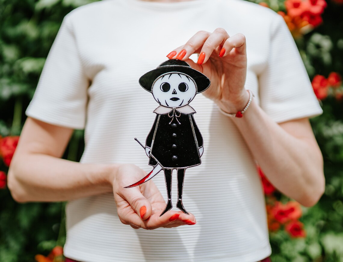 Spooky Stained Glass Halloween Decor Window Hangings Stained - Etsy