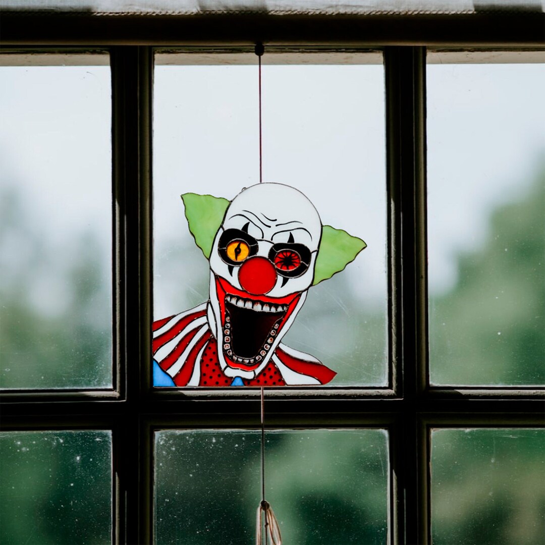 Killer Clown Suncatcher Window Hangings Halloween Decor Indoor Gift for ...