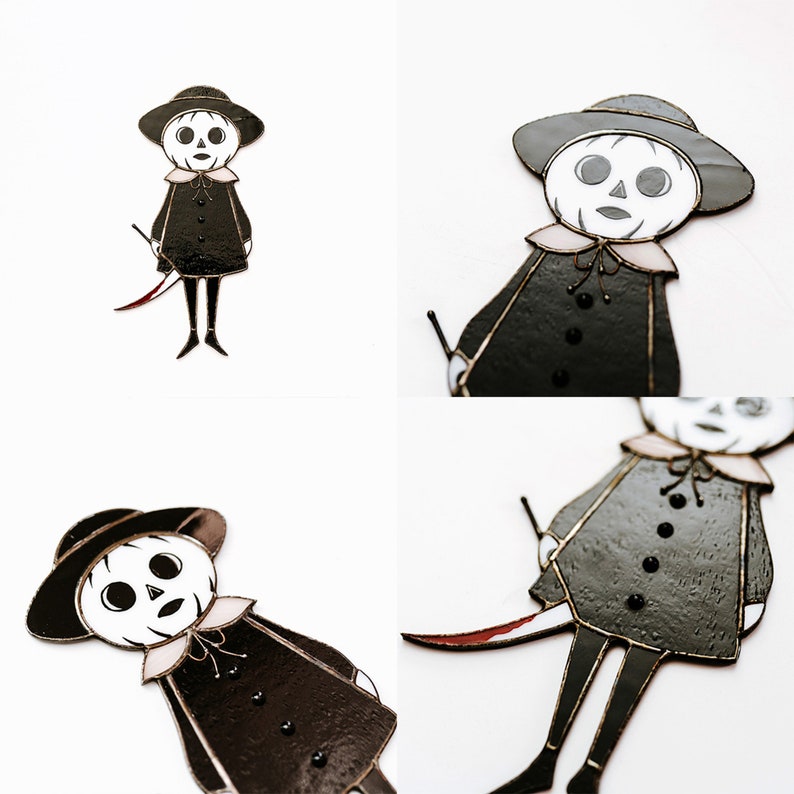 Spooky Stained Glass Halloween Decor Window Hangings Stained - Etsy