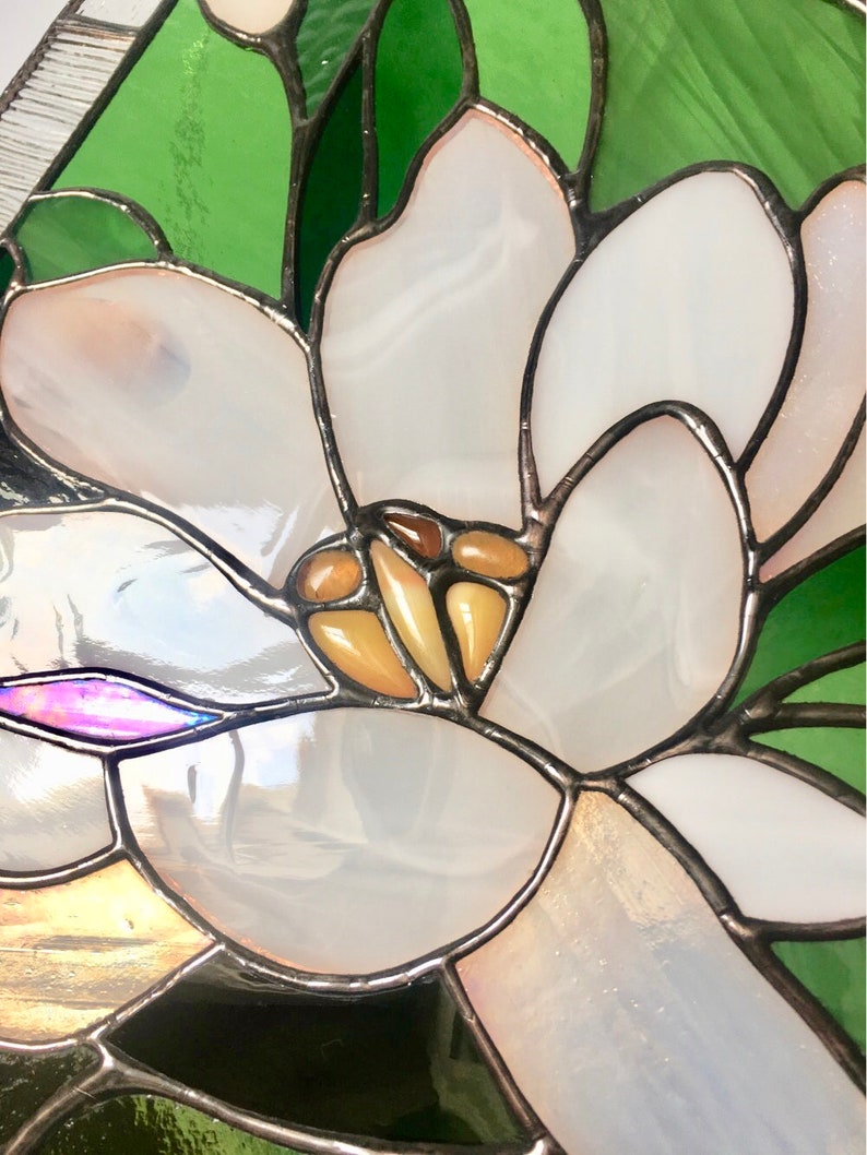 Lotus Stained Glass Window Hangings Mom T Custom Stained Etsy