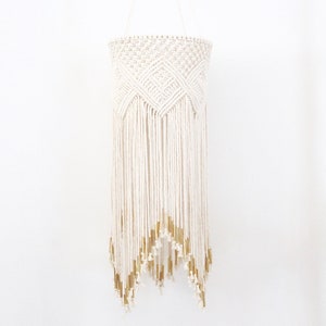 Macrame Chandelier Macrame Hanging Light Macrame Lantern - Etsy