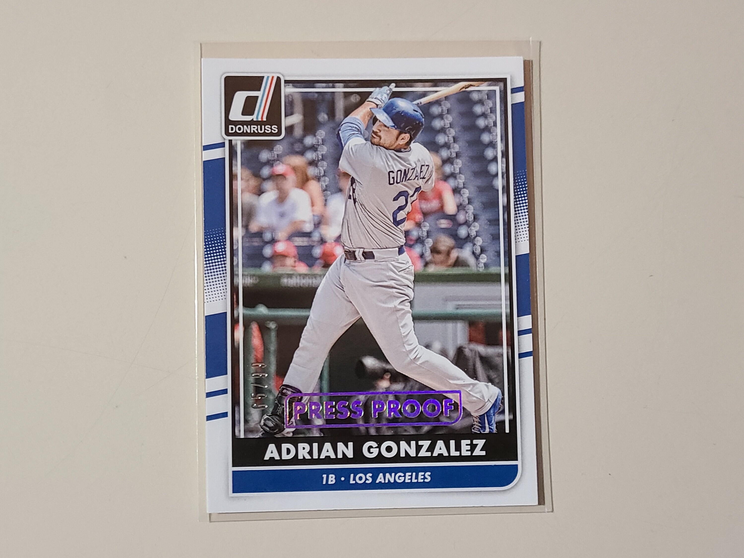 Adrian Gonzalez Dodgers Card