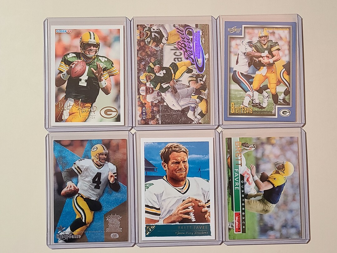 Brett Favre 6 Football Card Lot Fleer Ultra, Topps Gallery, Skybox - Etsy