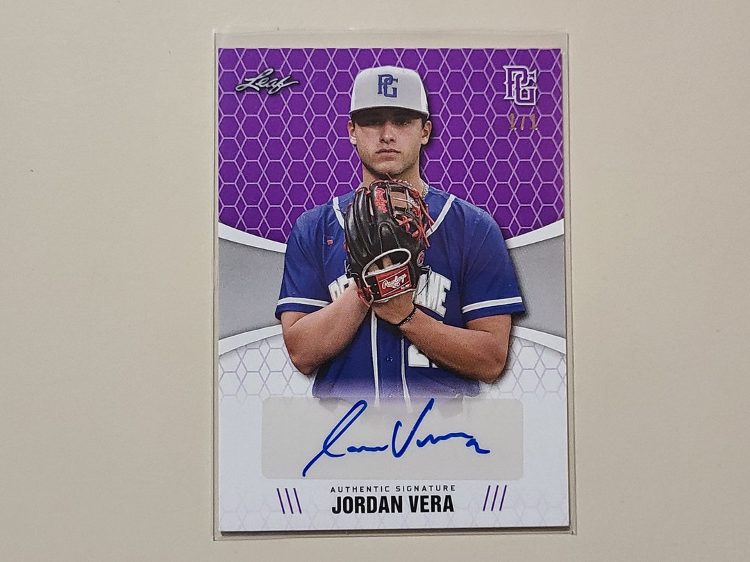 2021 Leaf Perfect Game All American Blank Back Purple Jordan Vera RC ...