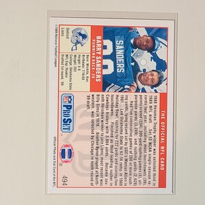 1989 Pro Set Barry Sanders RC Rookie Football Card - Etsy