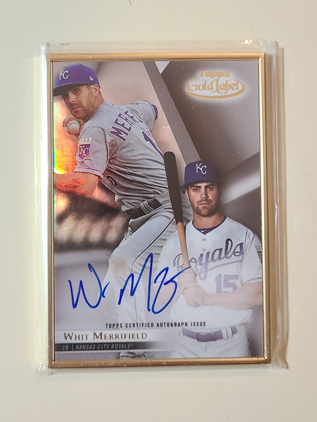 Whit Merrifield 2018 Topps Gold Label Autograph AUTO Baseball - Etsy
