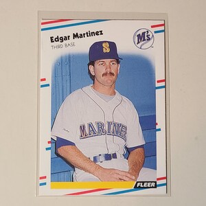 1988 Fleer Edgar Martinez Rookie RC Baseball Card - Etsy