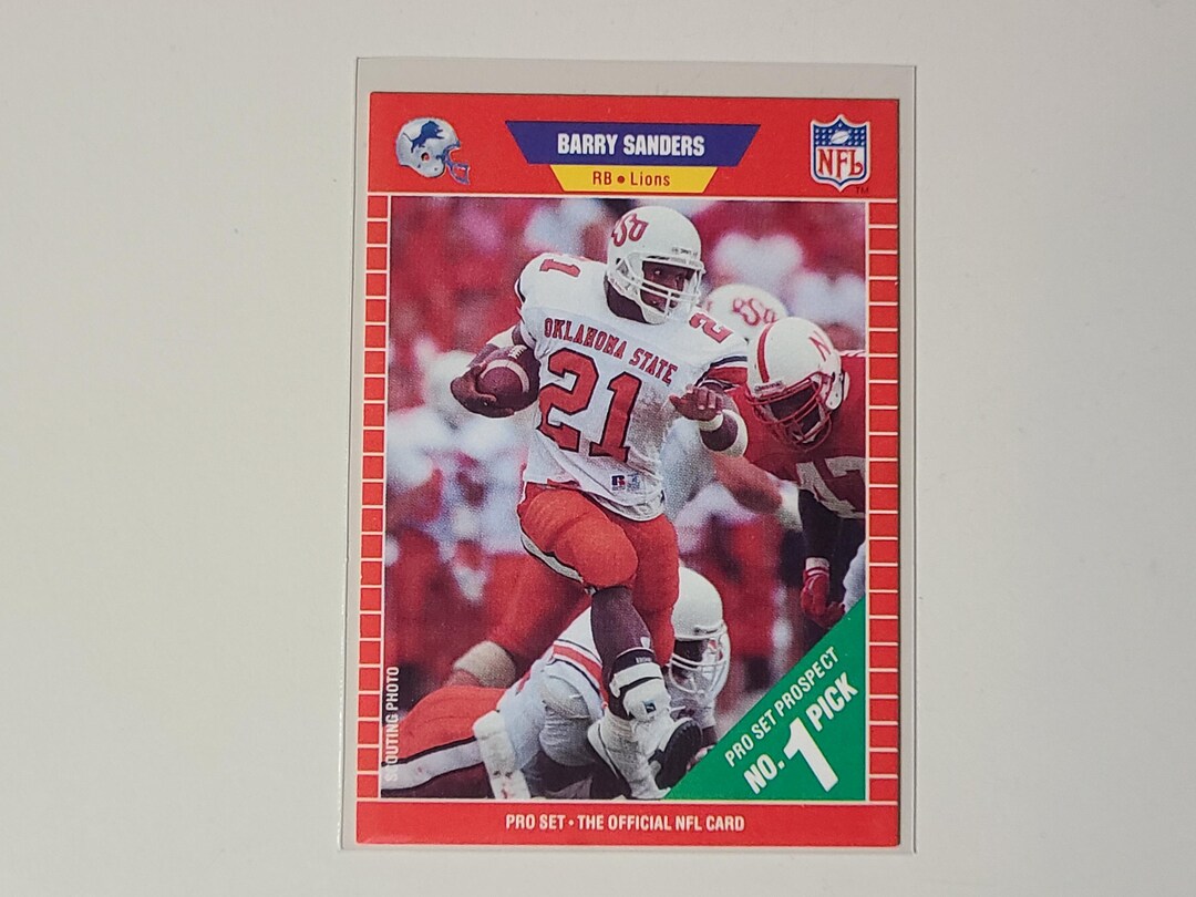 1989 Pro Set Barry Sanders RC Rookie Football Card - Etsy