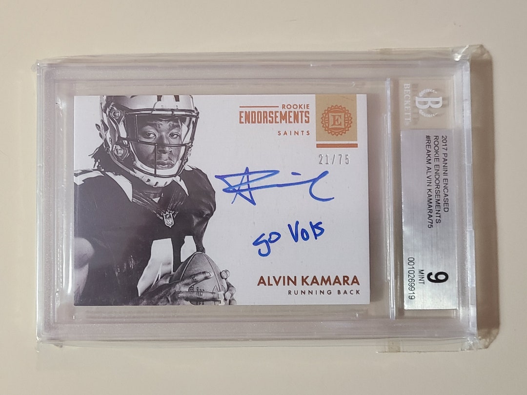 Alvin Kamara 2017 Panini Encased Rookie Endorsements RC Rookie AUTO ...