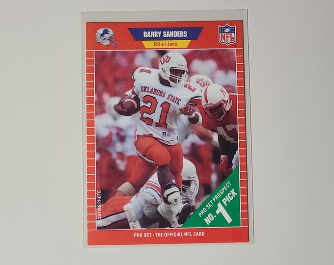 1989 Pro Set Barry Sanders RC Rookie Football Card - Etsy