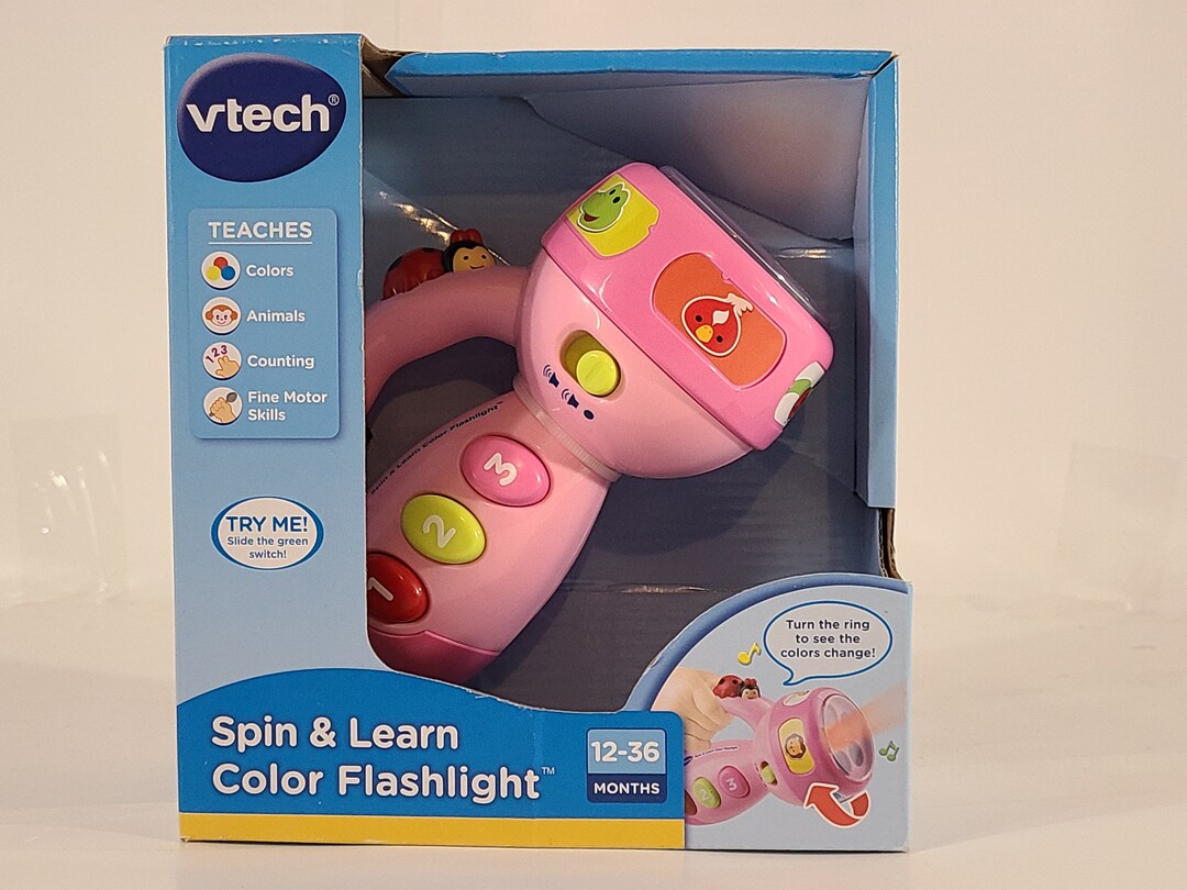 Vtech Spin & Learn Color Flashlight for Ages 12-36 Months, Brand New ...