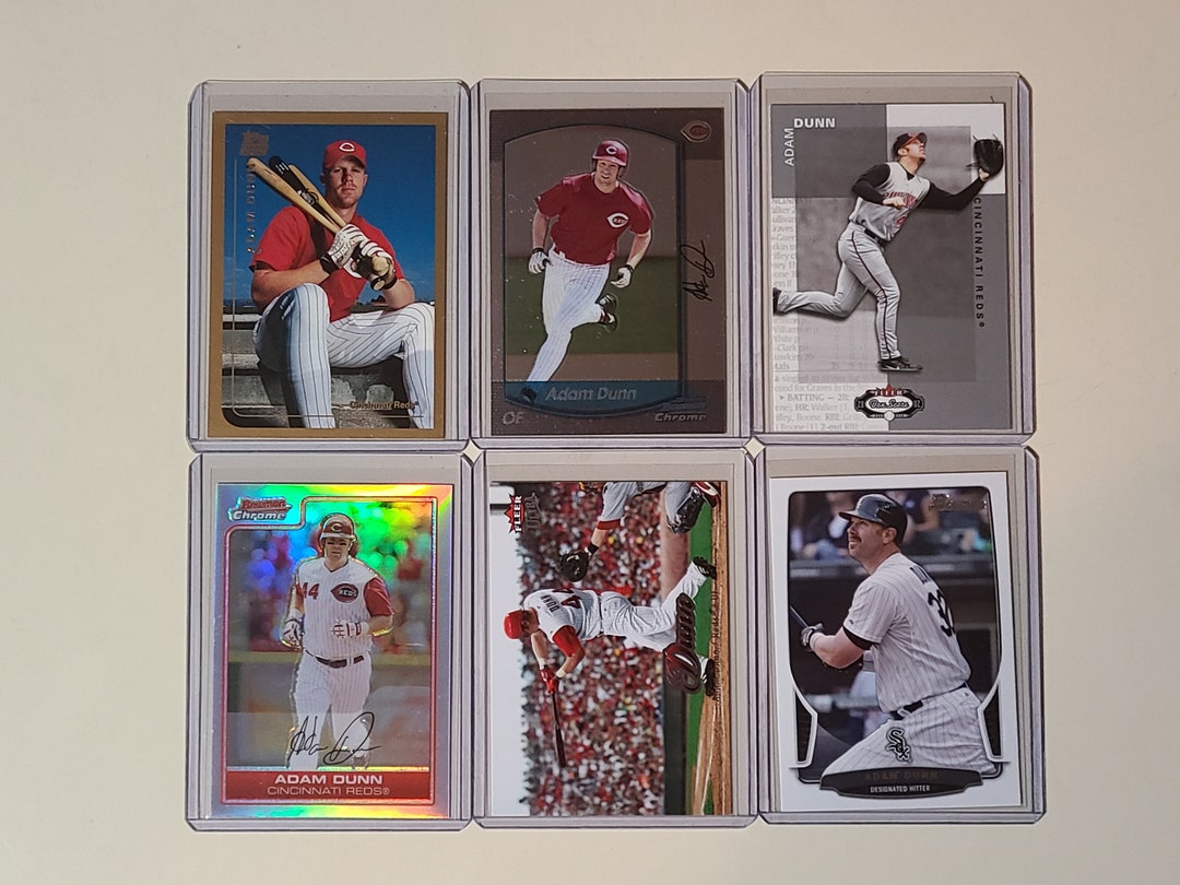 Adam Dunn 6 Baseball Card Lot With 1999 Topps Rookie, Bowman Chrome ...