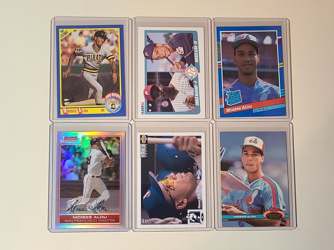 Moises Alou 6 Baseball Card Lot With Rookies, Score, Fleer, Bowman ...