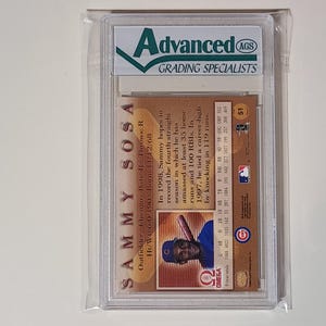 Sammy Sosa 1998 Pacific Omega Red Baseball Card Graded AGS 9 Mint - Etsy