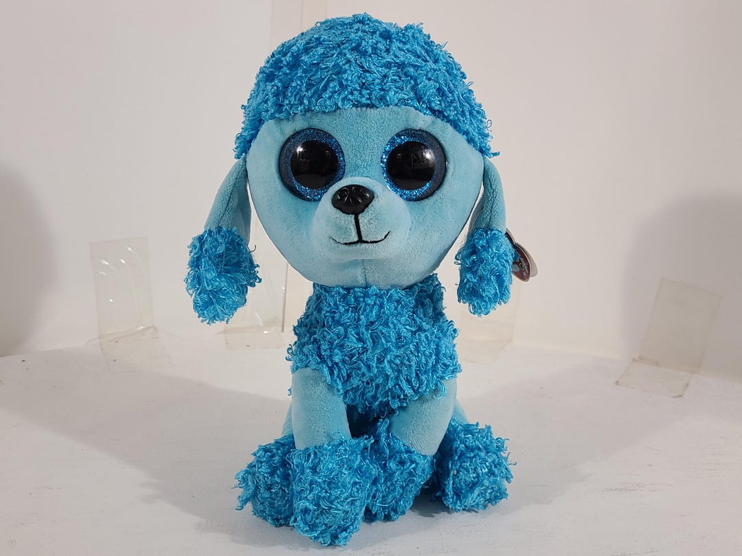 10 Inch Plush TY Beanie Babies Baby Boo Buddy Mandy the Blue Poodle ...