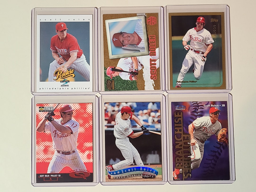 Scott Rolen 6 Baseball Card Lot Score Rookie, Topps Stadium Club, Upper ...