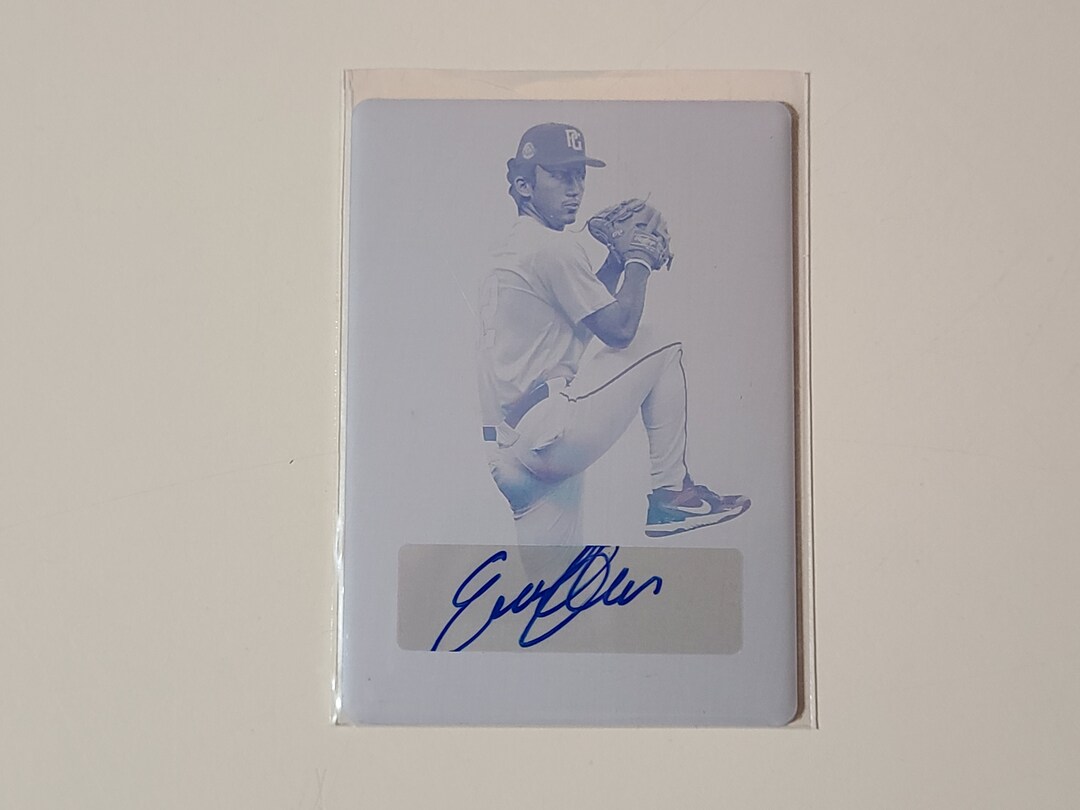 2021 Leaf Perfect Game National Showcase Yellow Printing Plate Evan ...