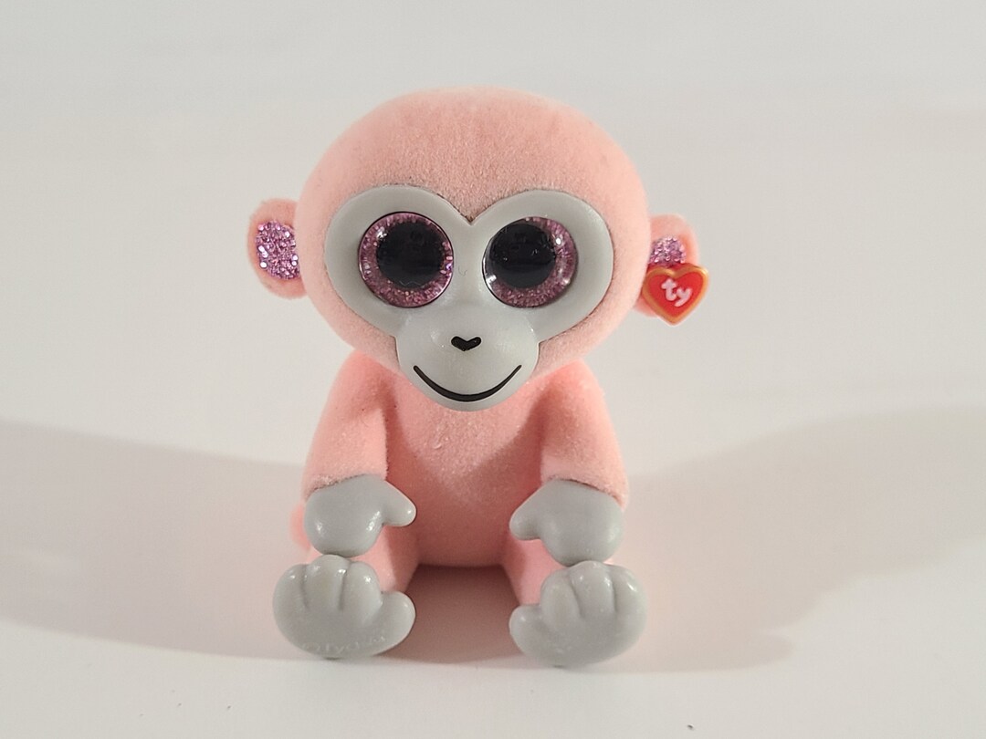 2 Inch TY Beanie Boo Figures Cherry the Pink Monkey Doll, Good ...