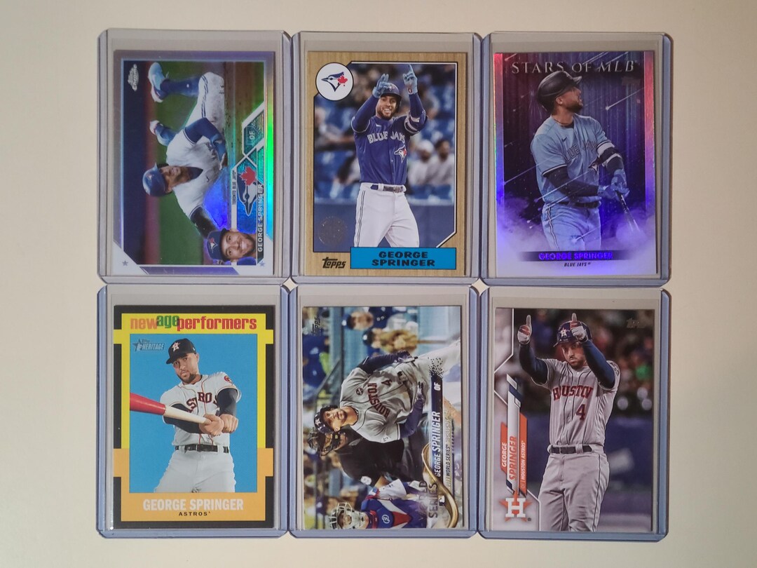 George Springer 6 Baseball Card Lot Topps Chrome Refractor, Inserts ...